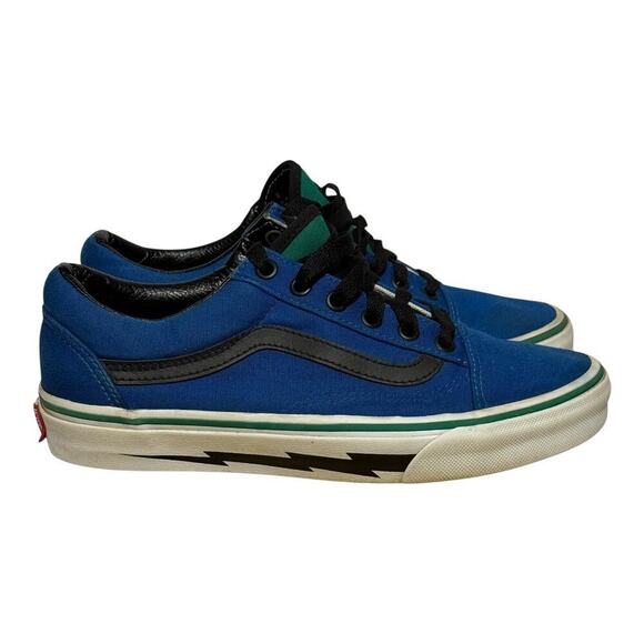 Vans | Shoes | Vans Old Skool Blue Lightning Bolt Mens 6 Womens 75 ...